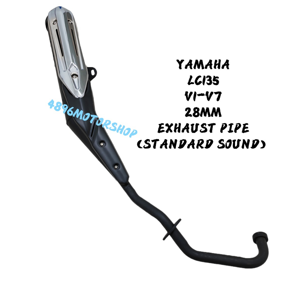 28MM STANDARD EXHAUST PIPE YAMAHA LC135 V1 V2 V3 V4 V5 V6 V7 4S 5S ( STANDARD SOUND ) EKZOS PAIP ...