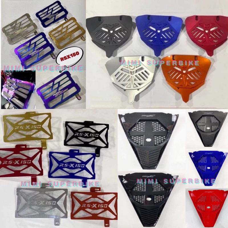 HONDA RSX150 RSX 150 WINNER X RADIATOR COVER COOLANT NET ALLOY BLUE ...