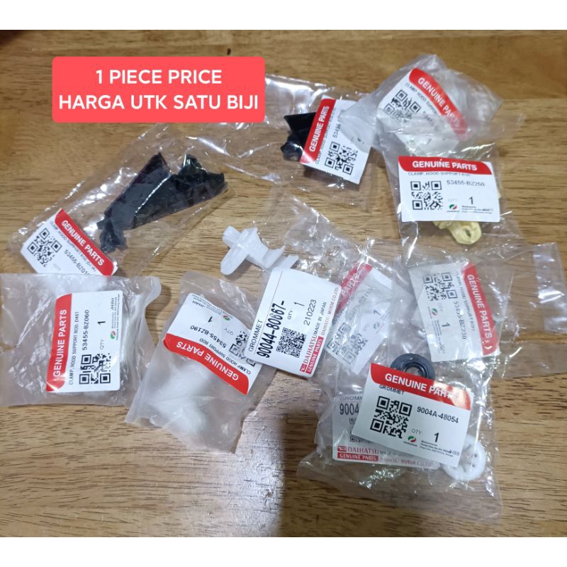ORIGINAL PERODUA BONNET STAND CLIP,BONNET STAND BUSH,GROMMET MYVI,ALZA ...