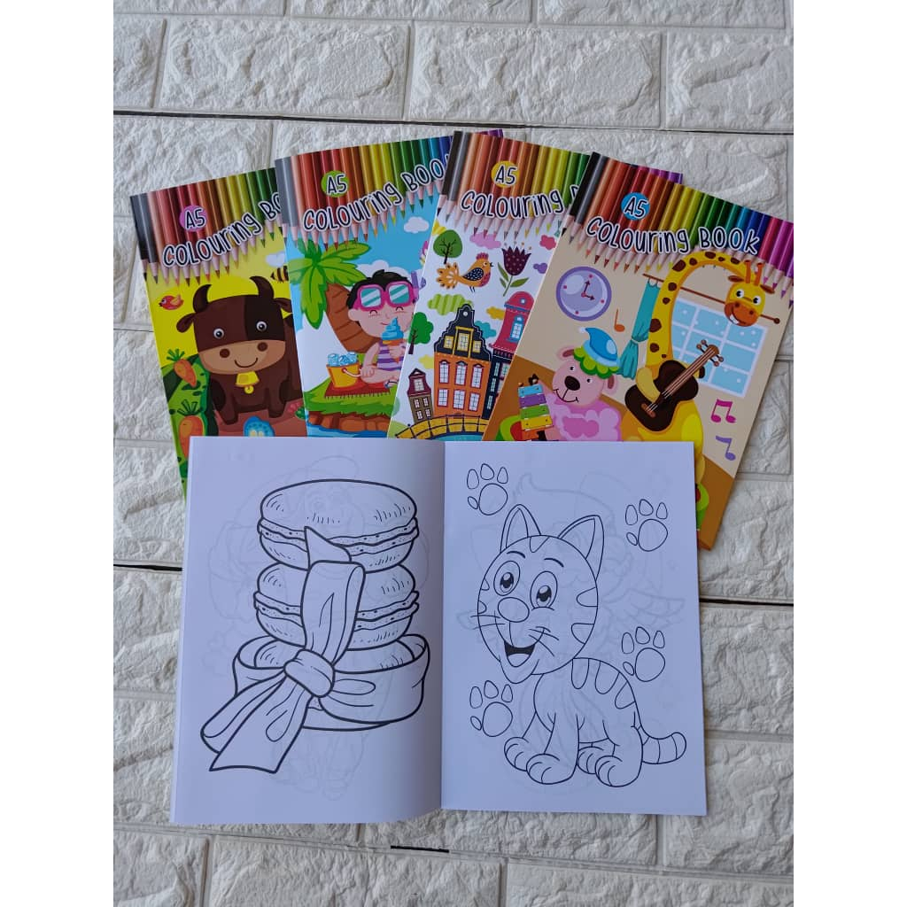 Stok Sedia Buku Mewarna Seni A5/A5 Colouring Book /Fancy colouring Book ...