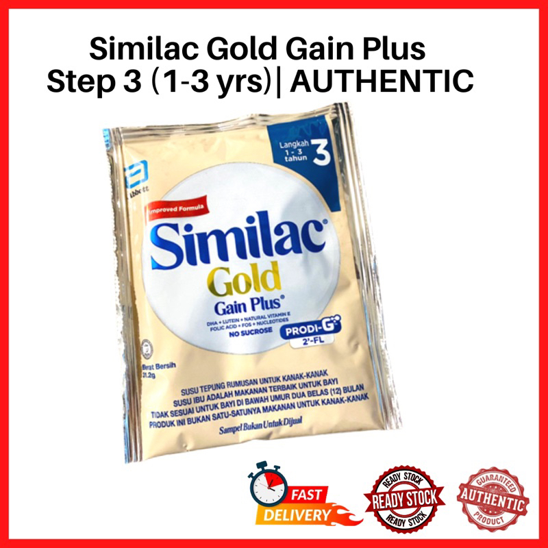 Similac Gold Gain Plus | Step 3 1-3 Tahun | 31.2g | Shopee Malaysia
