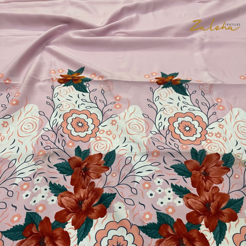 KAIN PASANG VIRAL PREMIUM SILK CORAK BUNGA PENUH BY ZALEHA TEXTILES ...