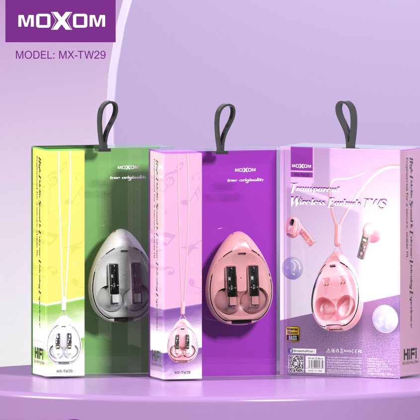 Moxom MX-TW29 Wireless Headphone TWS Transparent | Shopee Malaysia