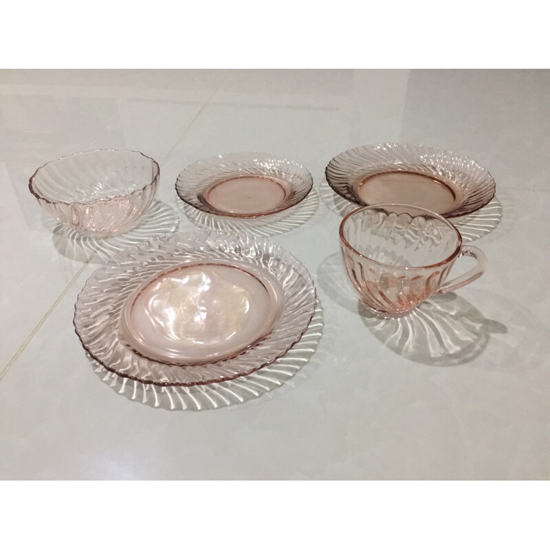 PINGGAN & MANGKUK KACA (MERAH) | Shopee Malaysia