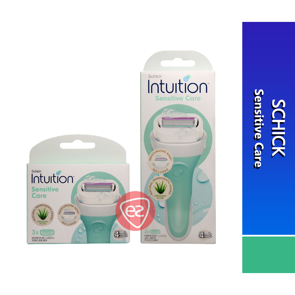 SCHICK INTUITION SENSITIVE CARE ( KIT WITH 2 CARTRIDGES / REFILL 3 ...