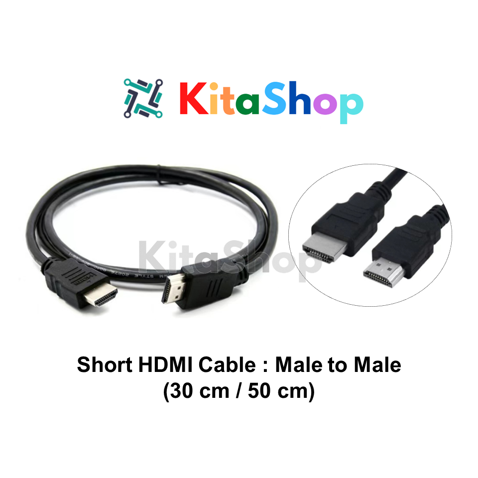 Short HDMI Cable : Male to Male (30 cm / 50 cm) | Shopee Malaysia