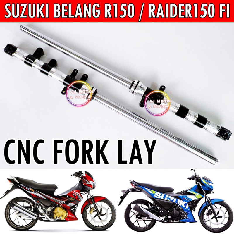 SUZUKI BELANG R150 / RAIDER150 FI FRONT CNC LAY FORK SET SUSPENSION ...