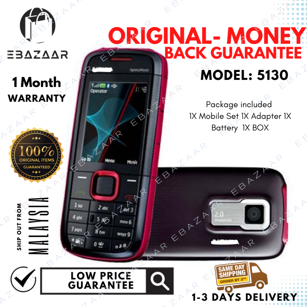 ( Ready Stock ) 100% Ori Mobile Set 5130 XpressMusic GSM 900 1800 Cell ...