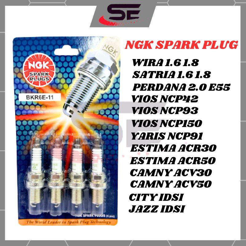 NGK Spark Plug Wira Satria Waja MMC 1.6 1.8 BKR6E-11 NGK Plug Jazz City ...
