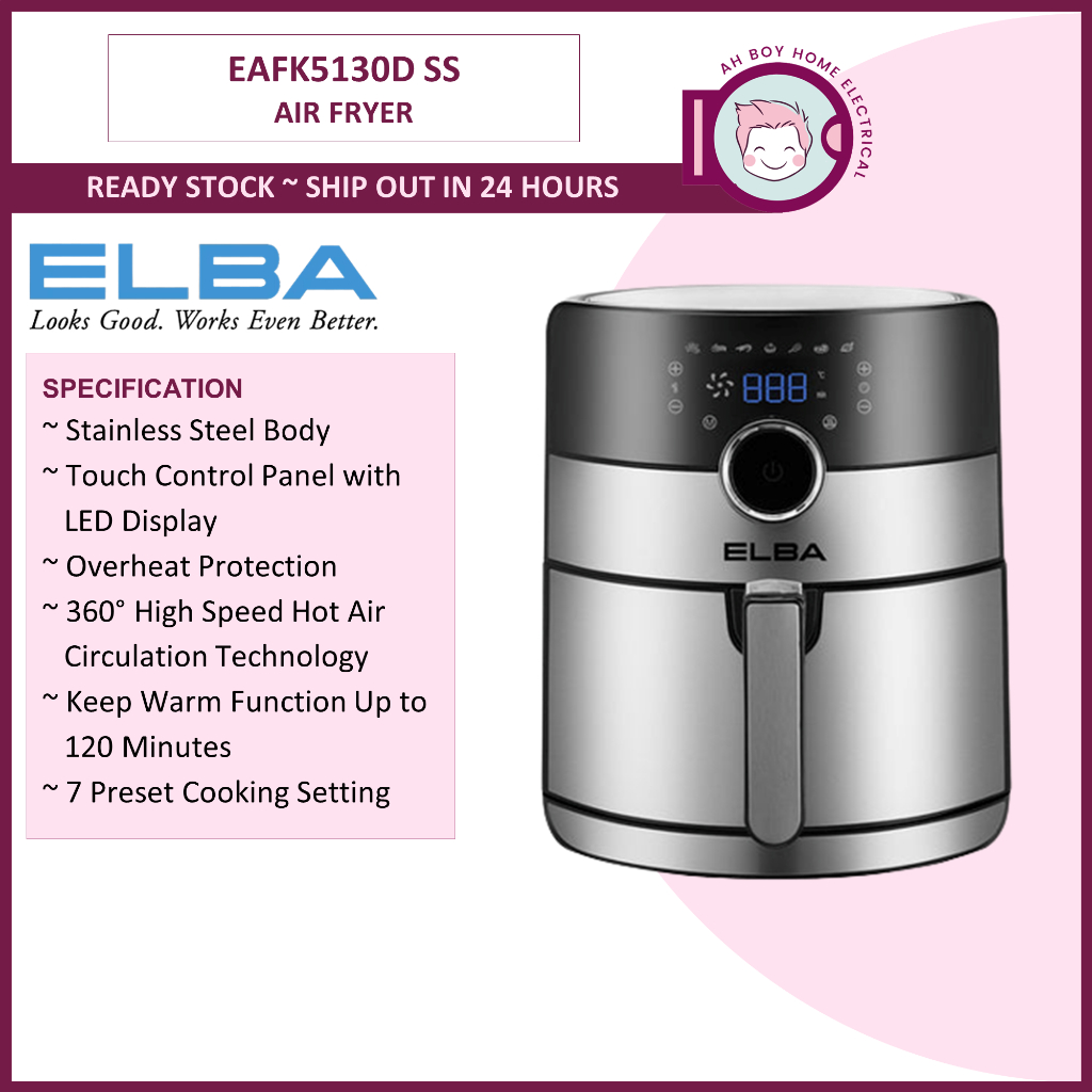 Elba 5.0L Air Fryer - EAF-5130D(SS) | Shopee Malaysia