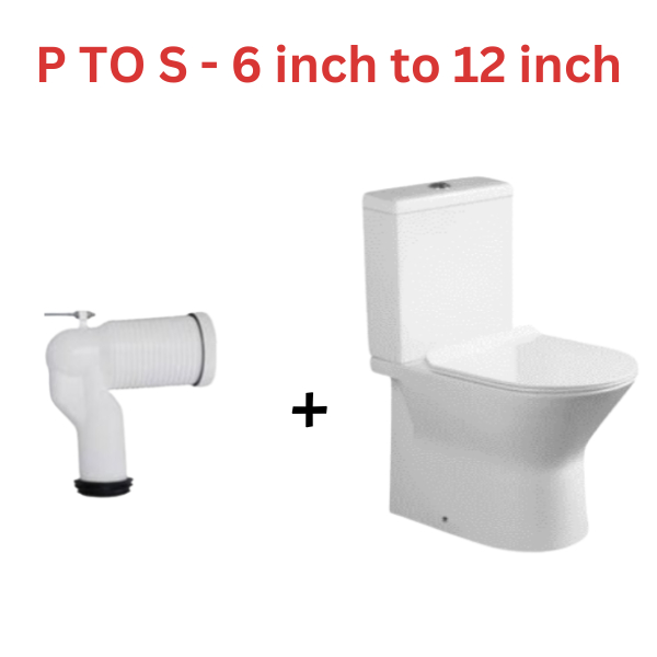 Multi Outlet Offset Close Coupled WC Water Closet P-Trap & P to S Trap ...