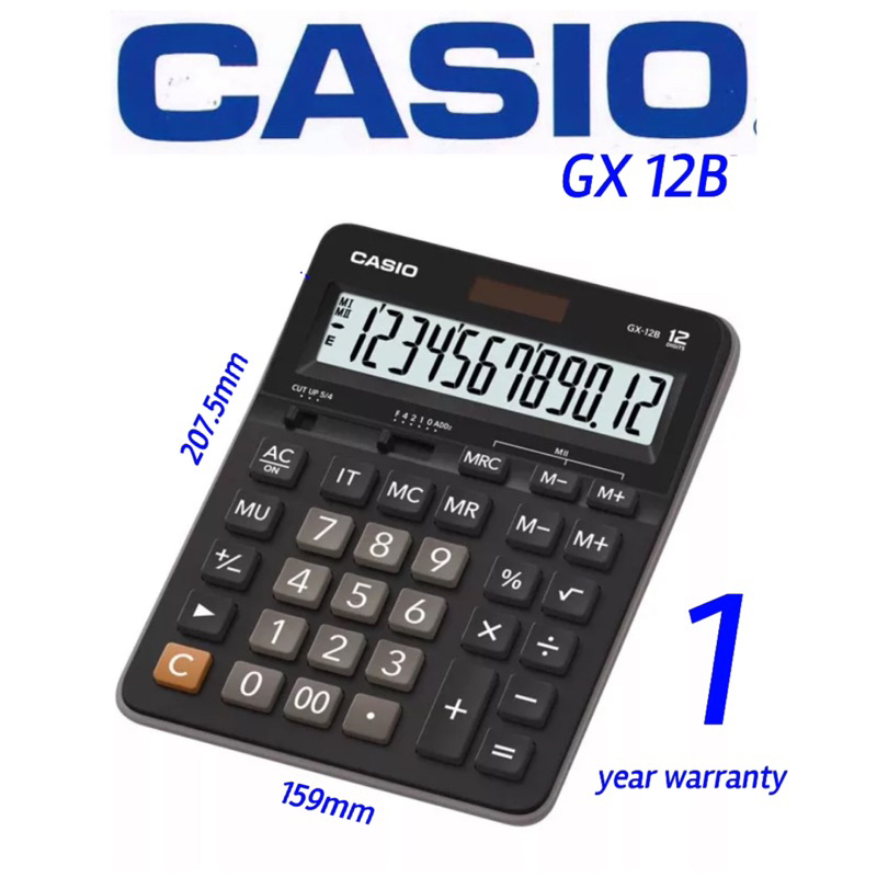 Original Casio GX12B 12 digits desktop calculator Casio GX-12B Gx12b ...