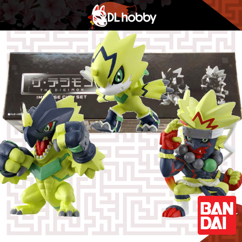 Digimon Impulse City Cage Mini Figure Set (3pcs) Official Bandai Namco ...