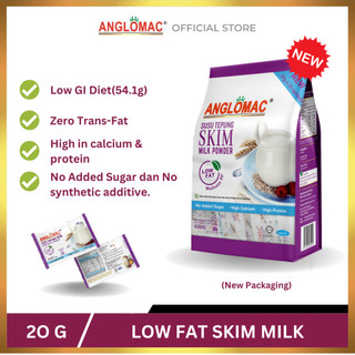 Anglomac Low Fat Skim Milk Sachet 20G (20 Sachets) | Shopee Malaysia