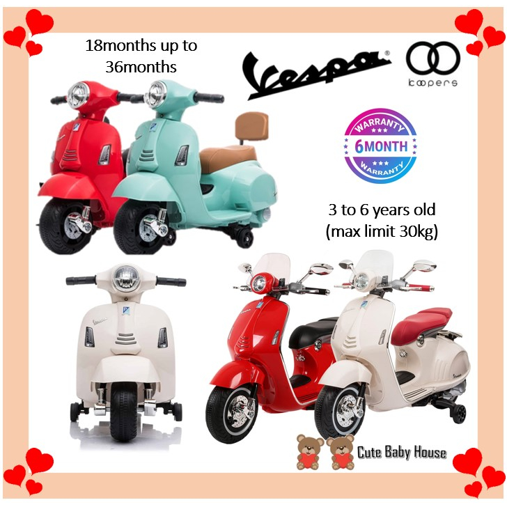 Koopers Original Mini Vespa Electric Ride-On / Original Vespa 946 6V ...