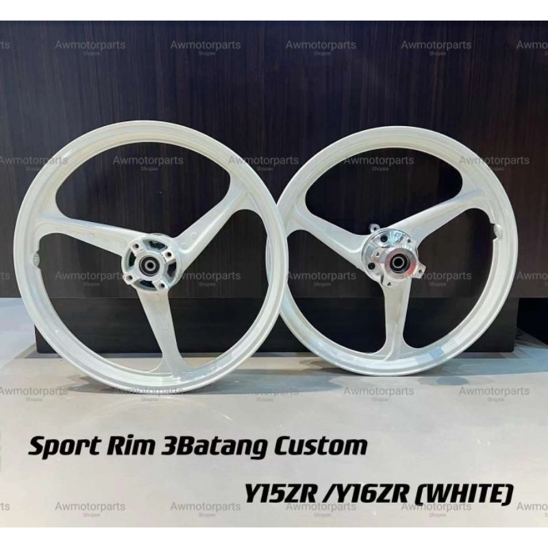 Sport Rim Enkei 3Batang Custom Y15ZR /Y16ZR Custom White /Black ...