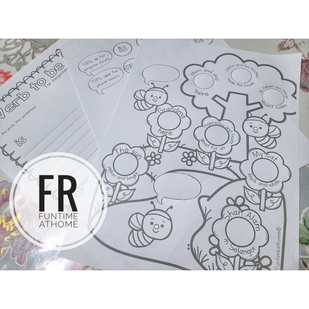 [PRINTABLE PDF] ENGLISH Verb to be (craft, worksheet) | Shopee Malaysia