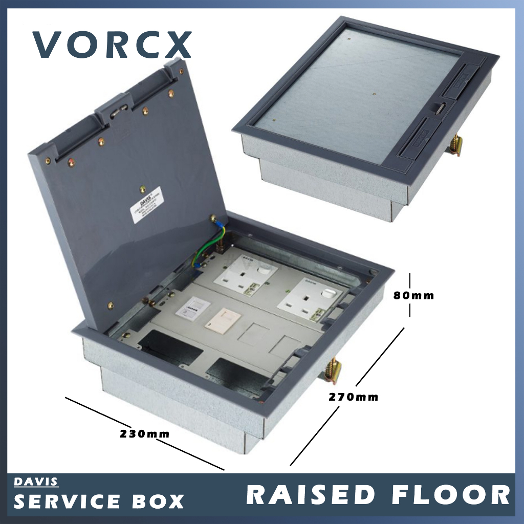 Davis Raised Floor Service Outlet Box 270x230x80mm Die Cast | Shopee Malaysia