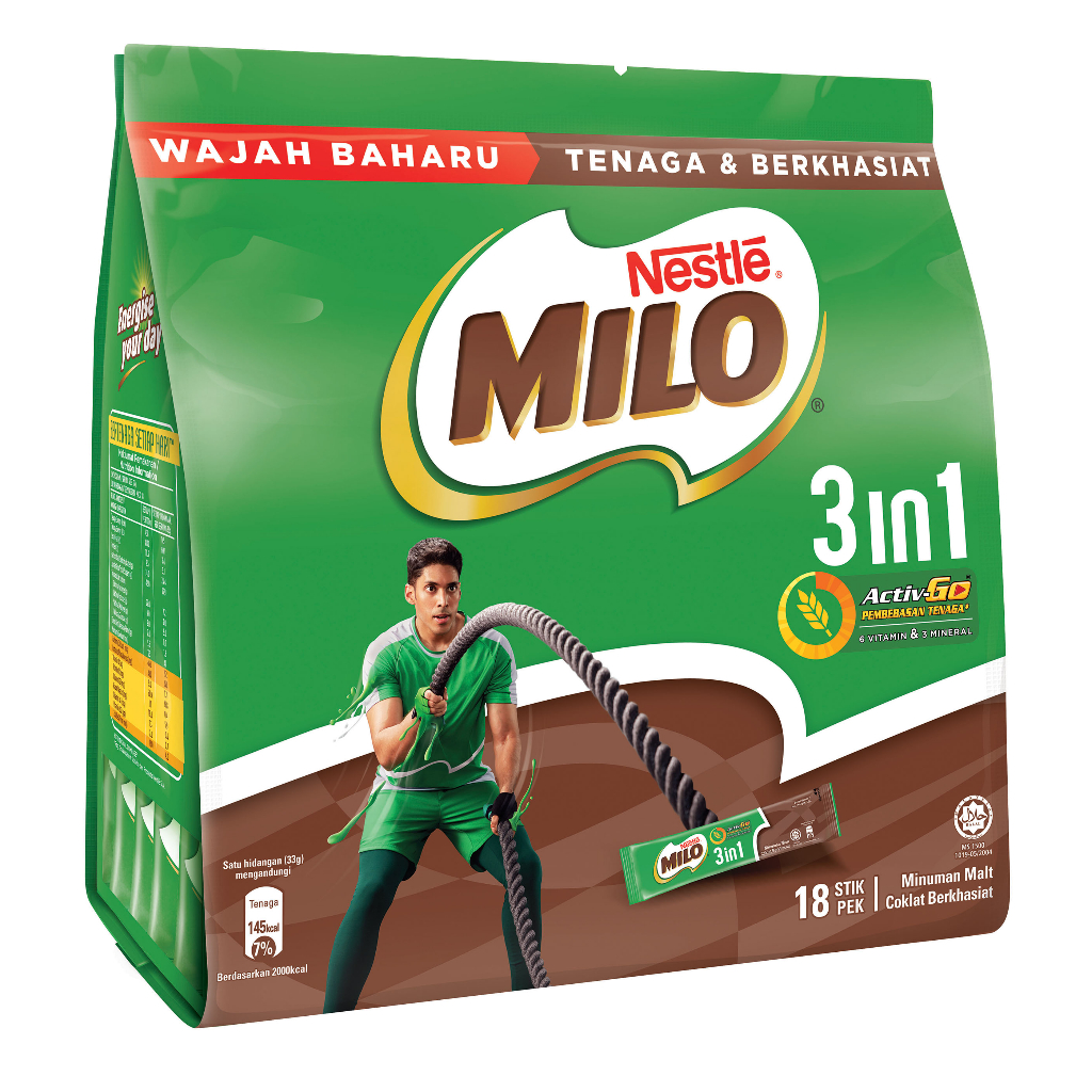MILO Original 3 In 1 Stik Pek (18 x 30g) | Shopee Malaysia