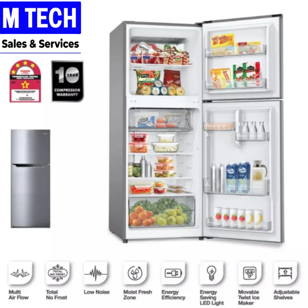 ELBA Refrigerator ER-G2521(SV) 250L Non INVERTER NO FROST COOLING ...