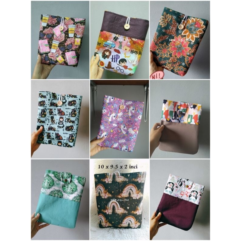 HANDMADE BOOK SLEEVES/ BOOK COVER/ BOOK CASE/ SARUNG BUKU / IPAD COVER ...