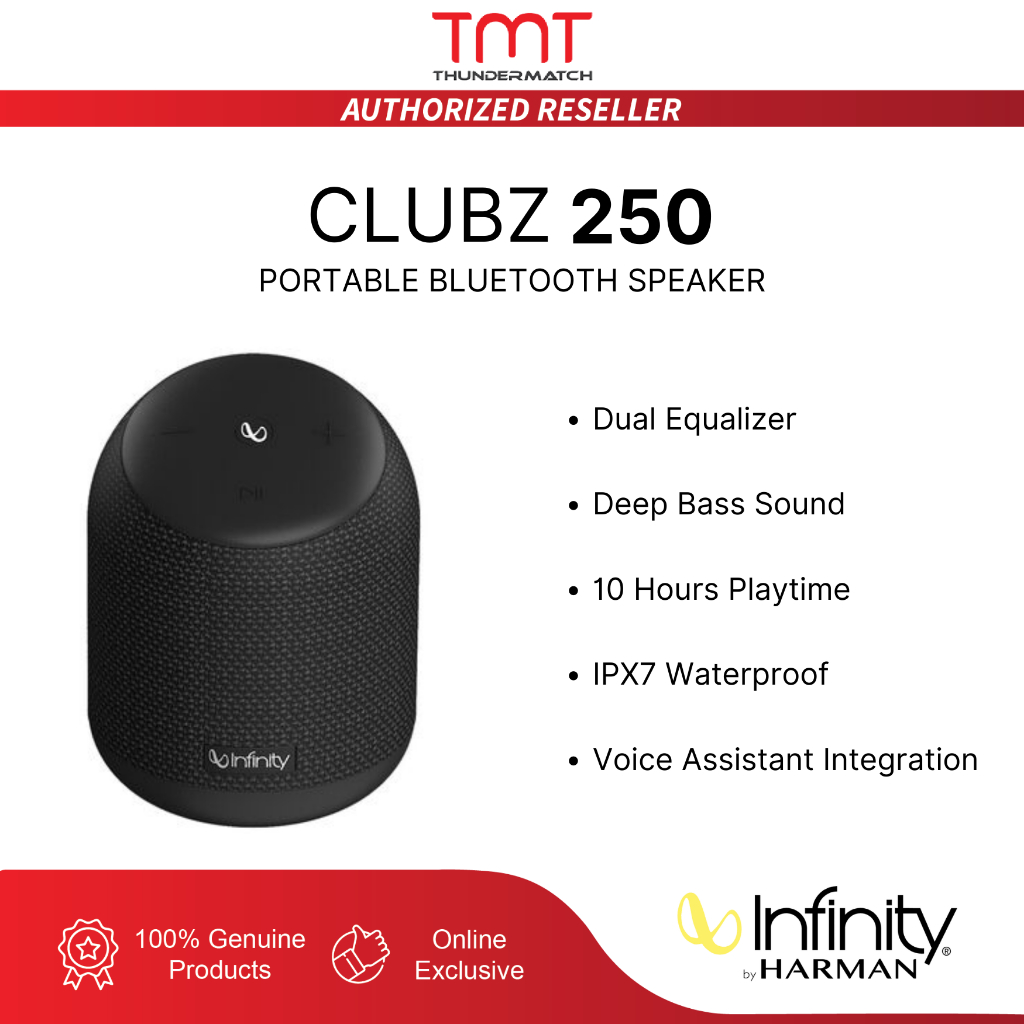 Infinity by Harman Clubz 150 / Clubz 250 Portable Wireless Bluetooth ...