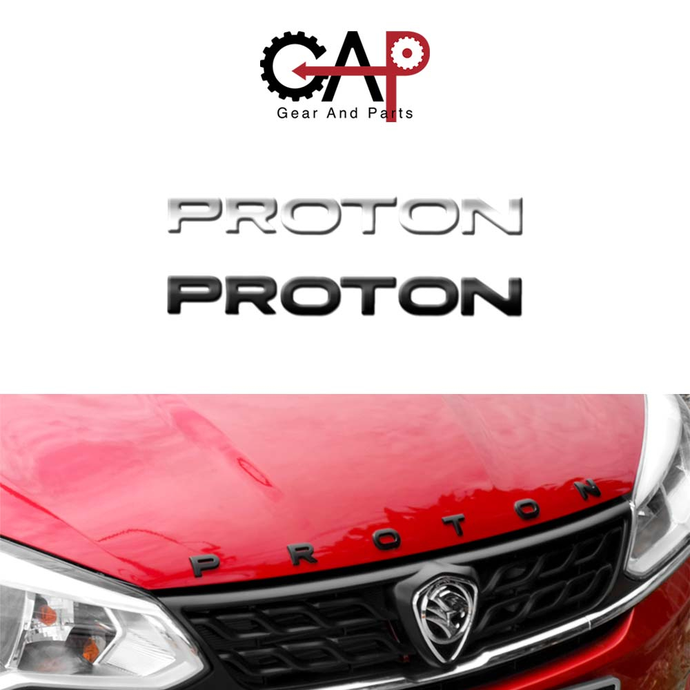 PROTON Car Front Rear 3D Hood Wording Logo Emblem Alphabet Letter 3M ...