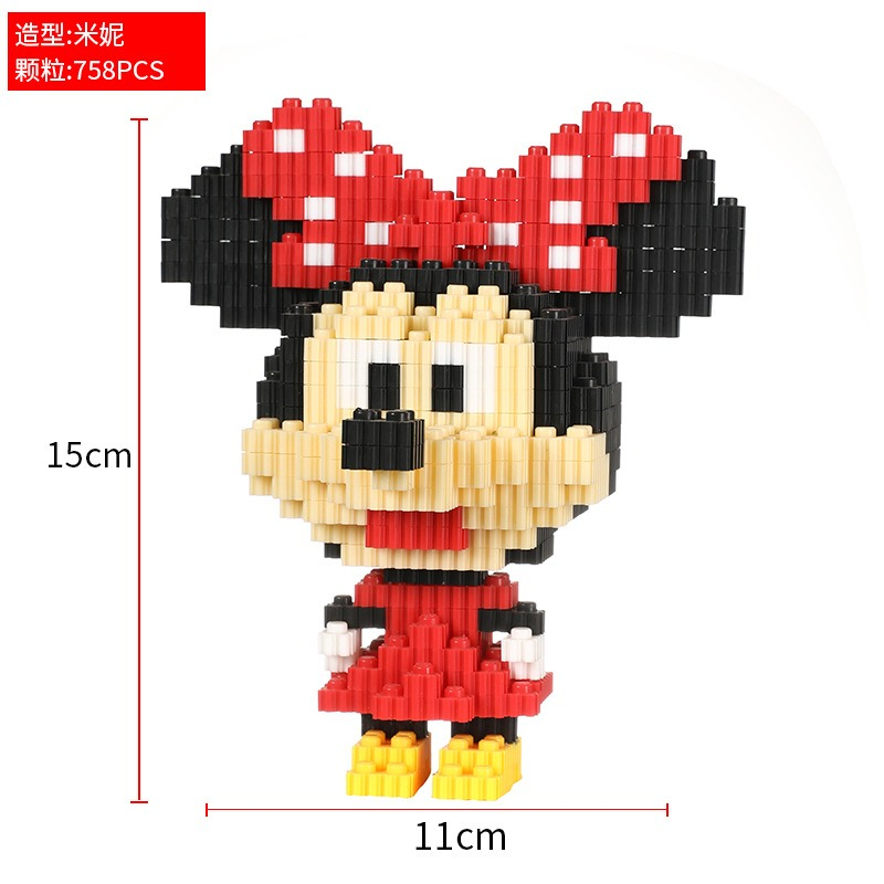 Cute Cartoon Character Building Blocks Micro Mini Block DIY Self ...