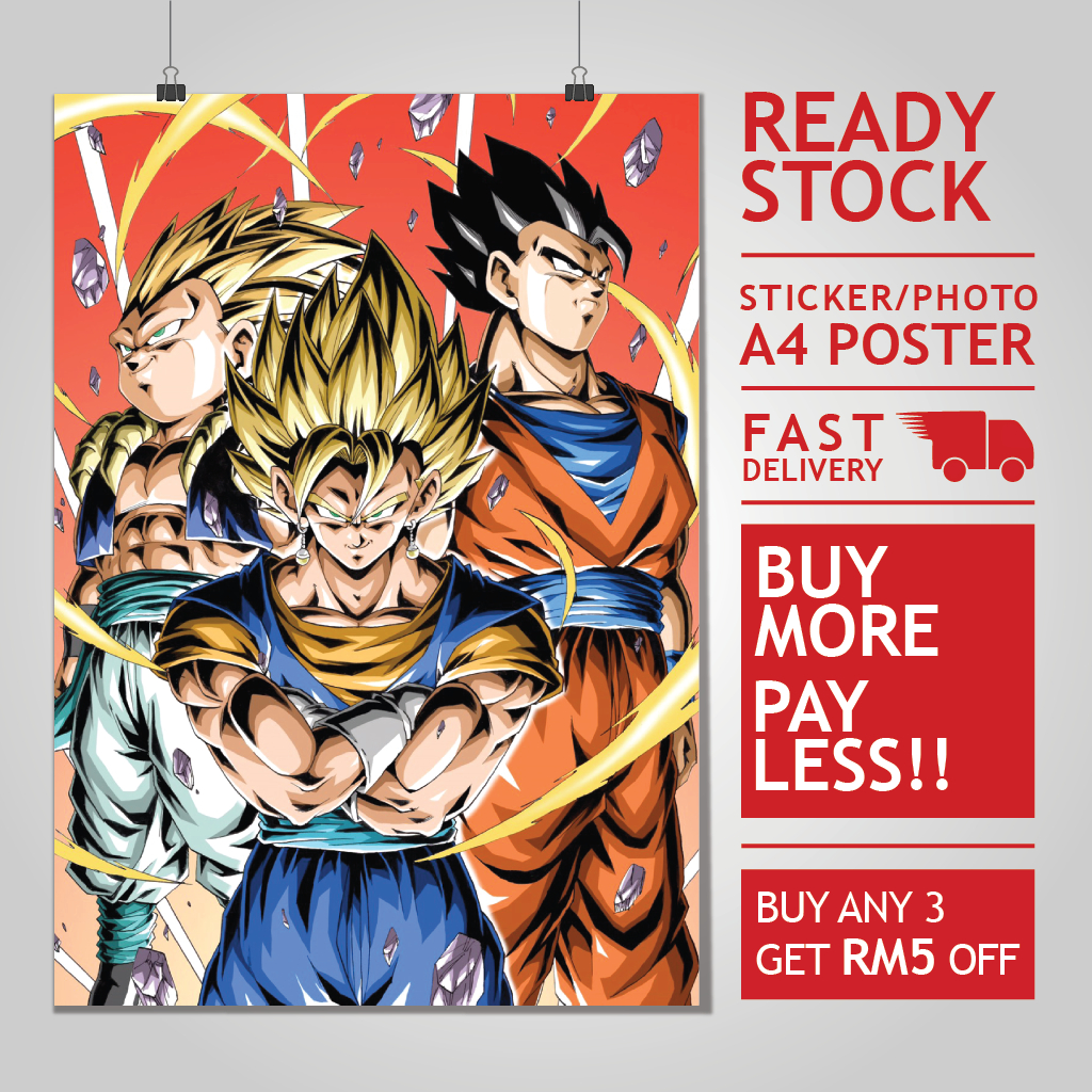 (ready Stock) Dragon Ball A4 Photo Poster Sticker | Poster #3 | A4 