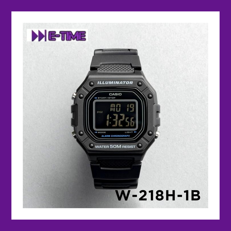 Casio Illuminator W-218H-1B Digital Quartz W218H-1B Triple Black W218 ...