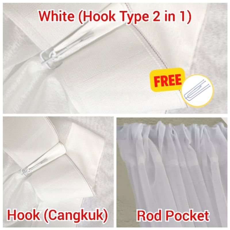 New & Soft TURKEY Sheer Curtain ♥️Hotel Preferred♥️ Langsir Putih / Day ...