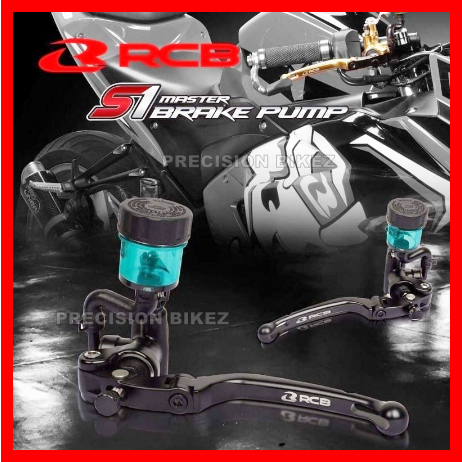 RCB S1 MASTER BRAKE PUMP 14mm BLACK / SILVER / RED / GOLD UNIVERSAL 100 ...