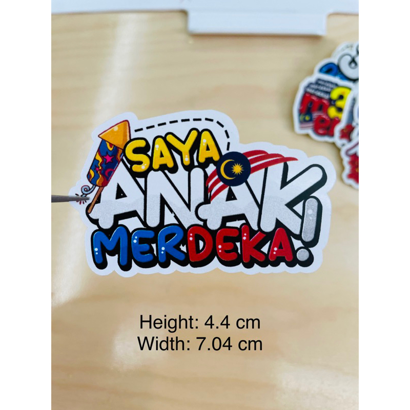 Selamat Hari Merdeka Sticker Stiker National Day Prop | Shopee Malaysia