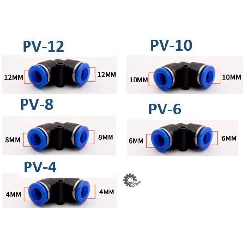 READY STOCK Elbow PV 4/6/8/10/12 Quick Coupler High Pressure Push-in ...