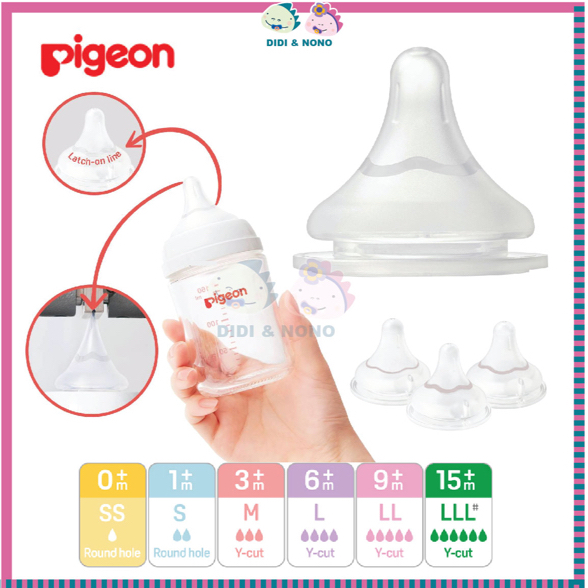 PIGEON SofTouch Peristaltic PLUS Wide Neck Nipple Puting Botol Susu ...