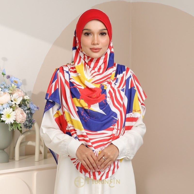 MERDEKA!NEW RELEASE NAURA TUDUNG PLEATED MERDEKA 2023 | Shopee Malaysia