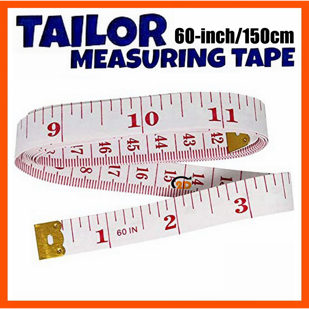 Body Measuring Ruler Sewing Tailor Tape Measure Soft Pita Pengukur ...