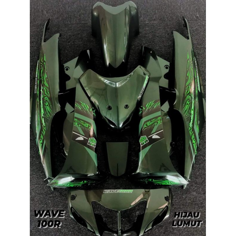 coverset dan sticker honda wave 100R / W100R / 100 R / WAVE 100 / EX5 ...