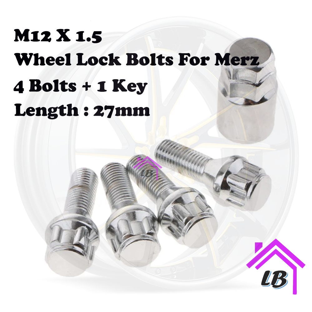 Mercedes-Benz / Audi / VW Wheel Lock Anti Theft Bolt Lug Set Wheel ...