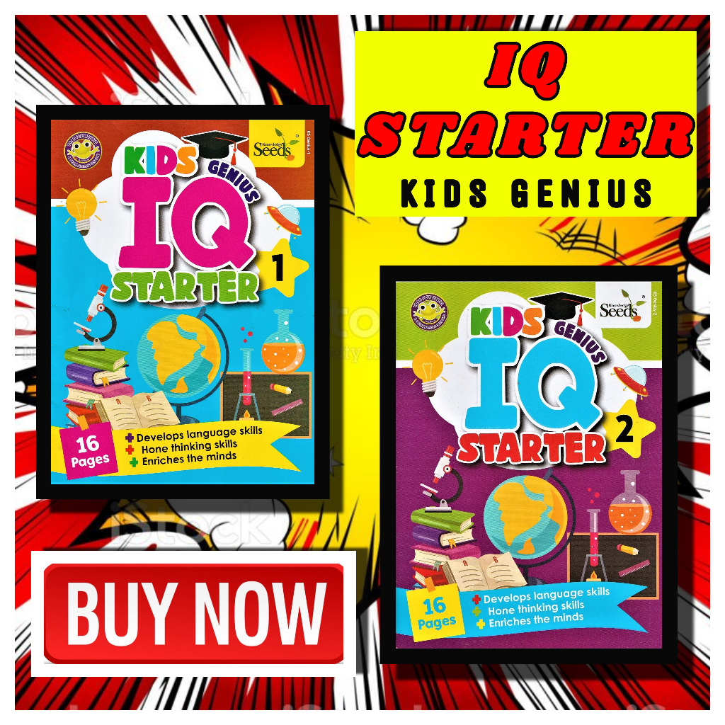 KIDS GENIUS IQ STARTER ( BOOK 1 & 2 ) | Shopee Malaysia
