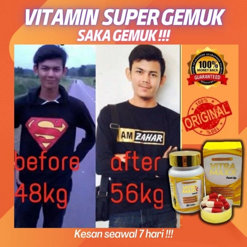 Mass Gainer Vitamin Super Gemuk Weight Gain 100% Original HQ Ubat ...