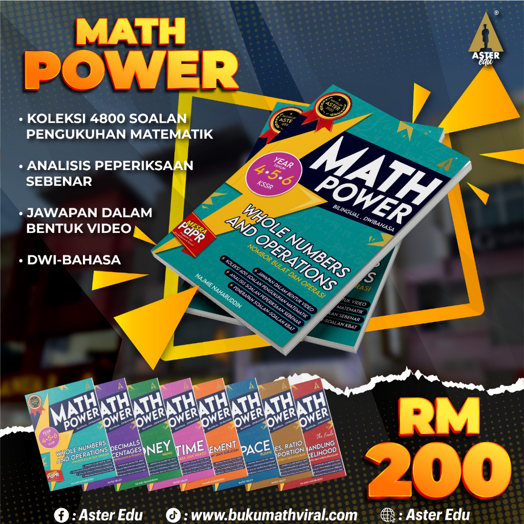 MATH POWER (YEAR 4,5,6) - SKEMA JAWAPAN DALAM BENTUK VIDEO !!! | Shopee ...