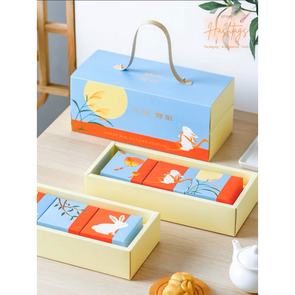 Ready Stock Mooncake Festival Mooncake Packaging Box 中秋月饼礼盒 蛋黄酥礼盒 6粒装 ...