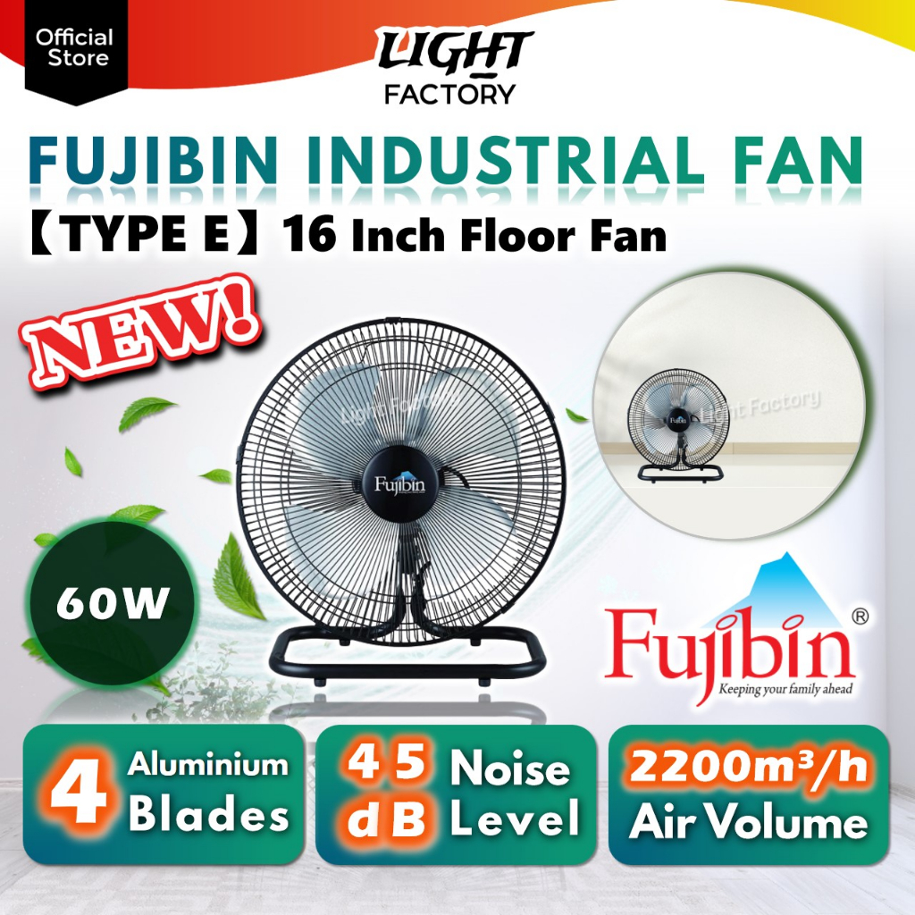 【SIRIM】FUJIBIN Heavy Duty Industrial Fan/ Wall Fan/ Floor Fan/ Stand ...