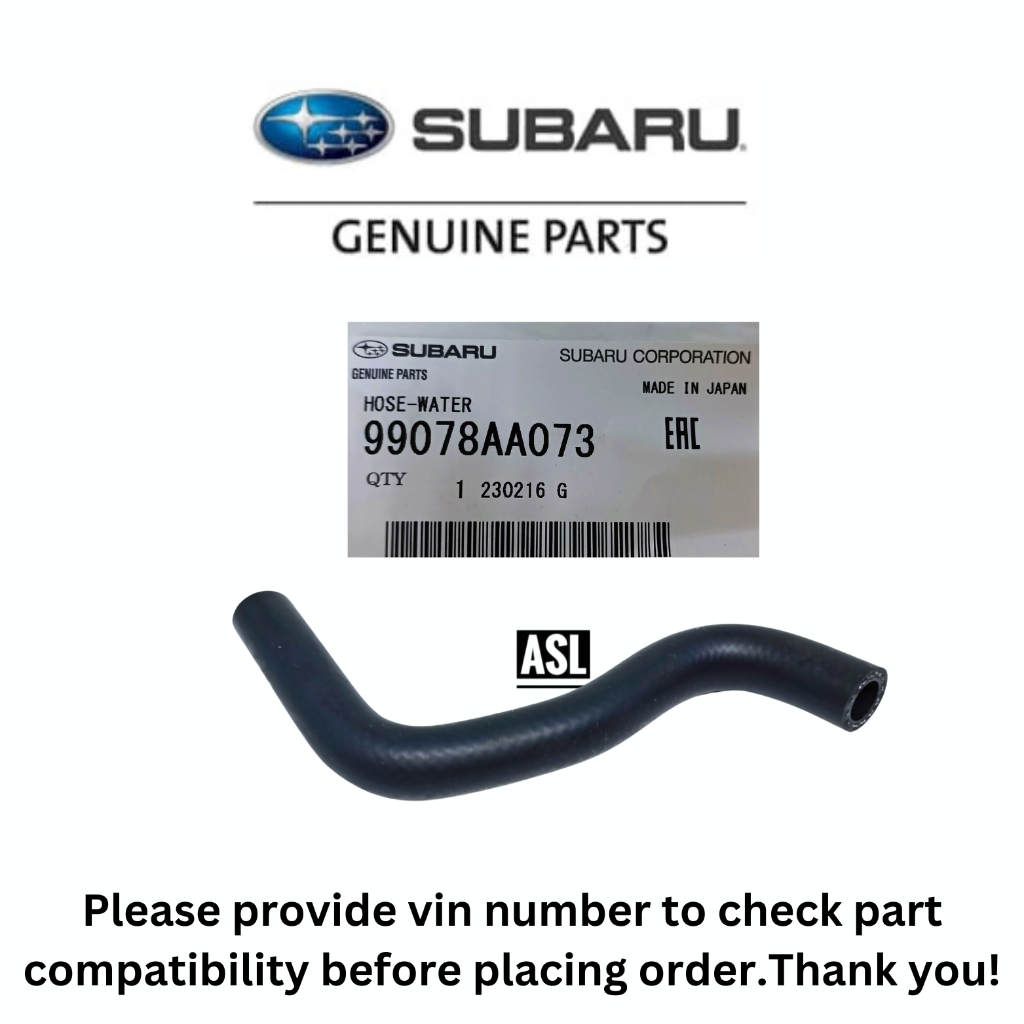Genuine Subaru Coolant Top Tank Bottom Hose 99078AA073 Forester Impreza ...