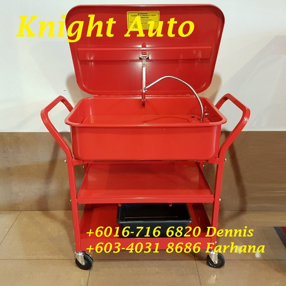 20 Gallon Mobile Parts Washer Cart Electric Solvent Pump Cleaner ...