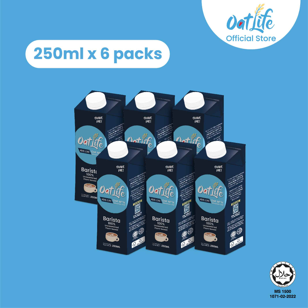 OatLife Oat M*lk (250ml x 6) [Richer Oat Taste, Unsweetened] | Shopee Malaysia