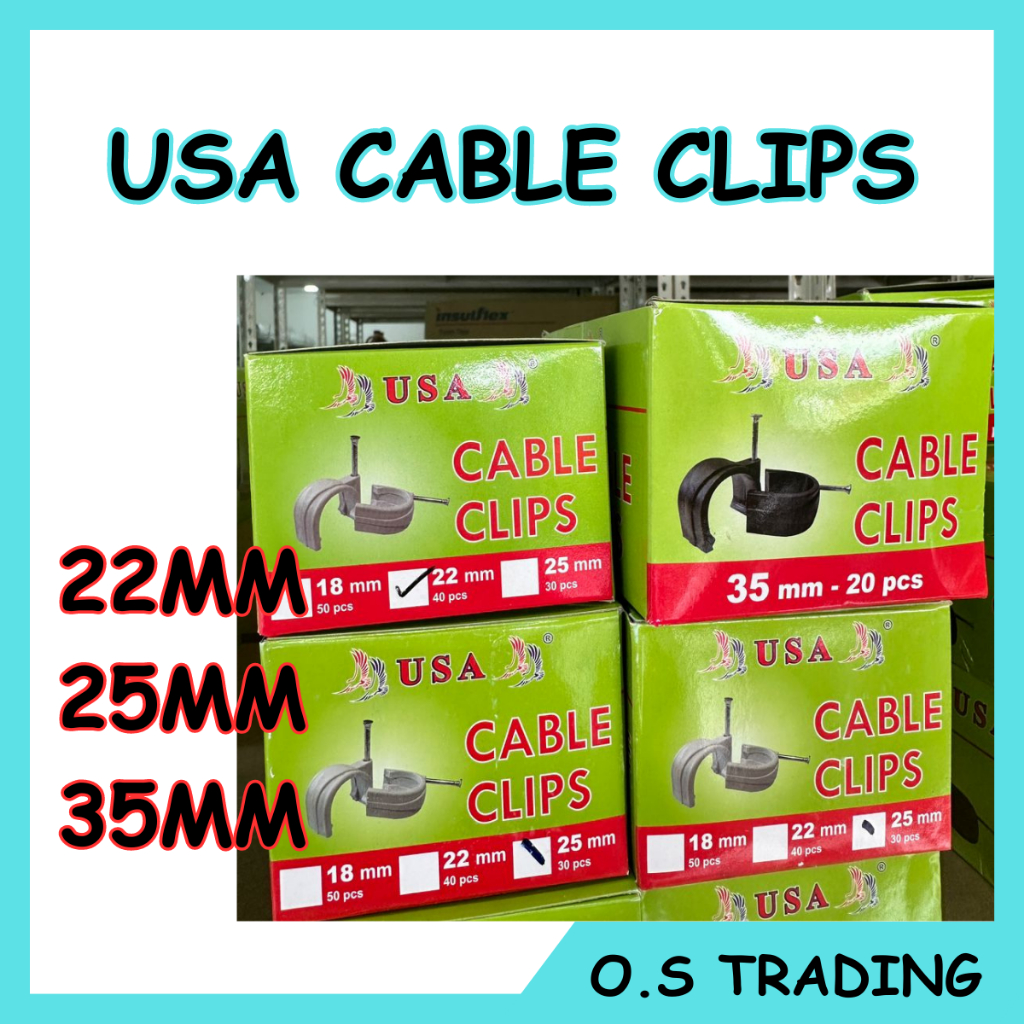 USA | R&B CABLE CLIP - 7MM / 22MM / 25MM / 35MM for Cable / PVC pipe ...