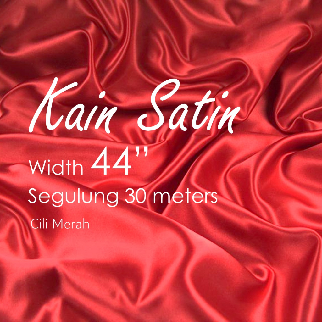 ADEL Harga Gulung Kain Satin Merah / Kain Satin Roll / Red Cloth ...