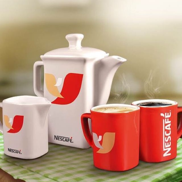Set Teko Nescafe Limited edition .. Gray Jug ( With 3x Cup ) | Shopee ...
